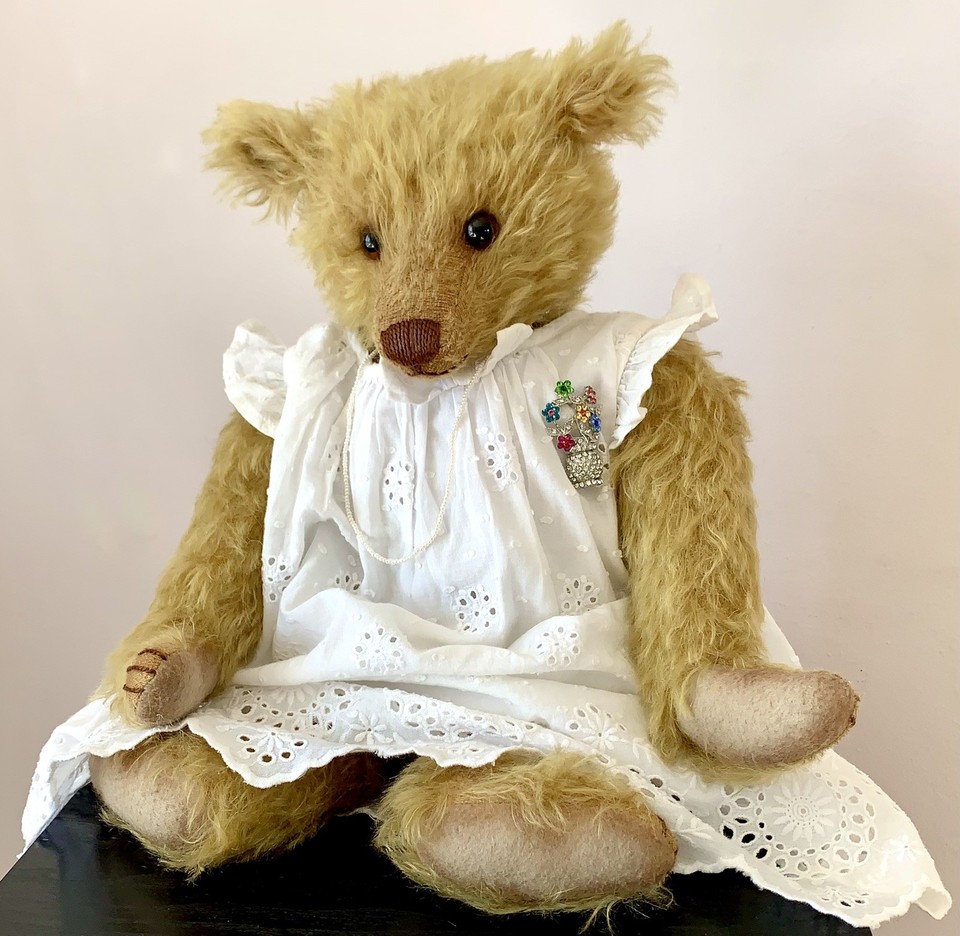 17” MOHAIR ARTIST TEDDY ‘CLAUDETTE’ BY RACHEL WARD OF BARRICANE BEARS ...