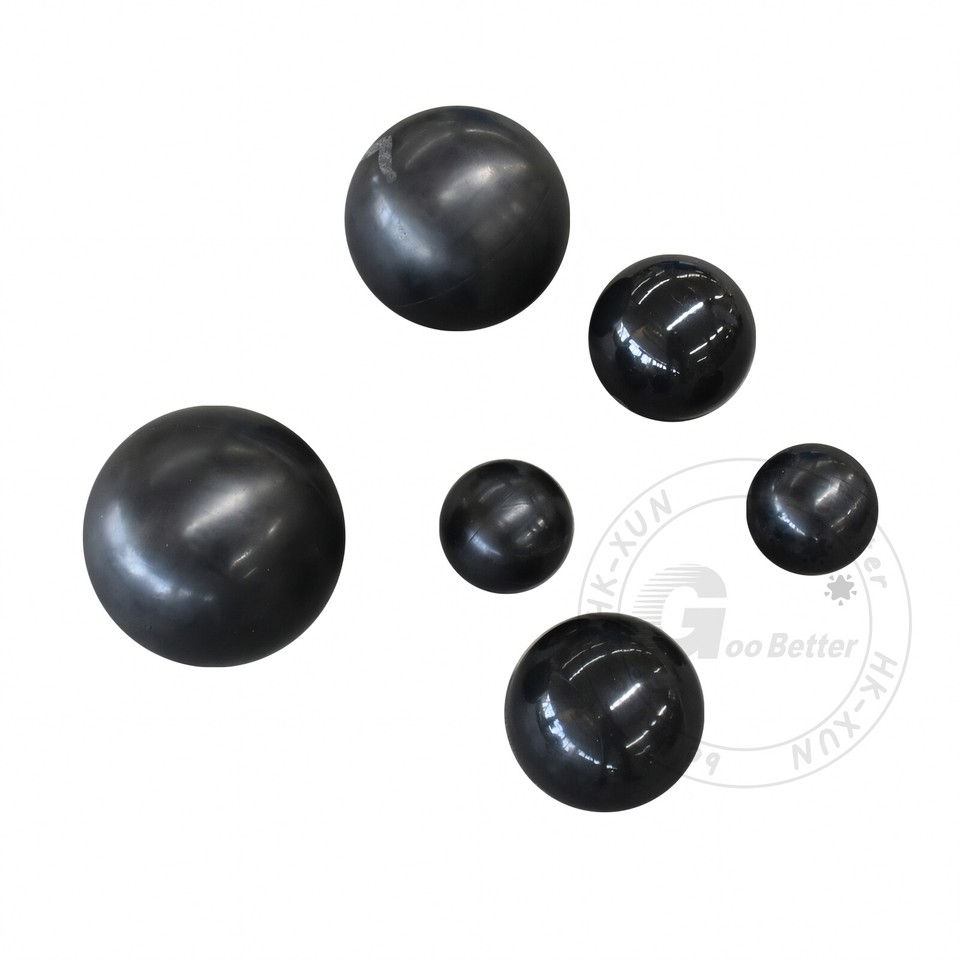 Black Round Solid Rubber Ball Bouncy Balls Training Ball Diameter 2mm ...