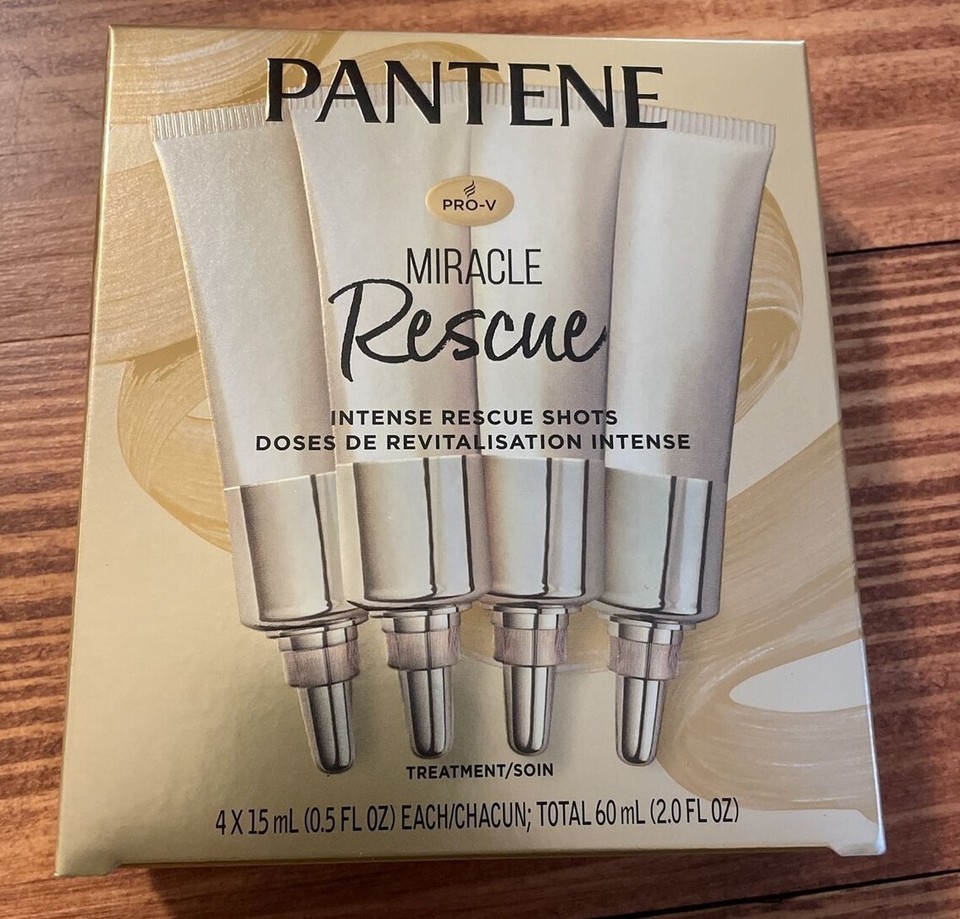 Pantene Miracle Intense Rescue Shots Dry Hair Treatment 4 Count 0.5 fl ...