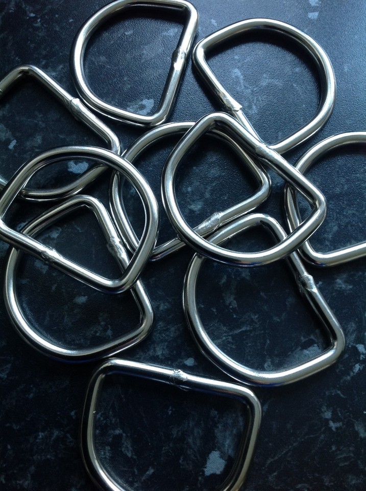 Solid Welded Metal D Rings Fasteners 10mm 15mm 20mm 25mm 38mm 50mm ...