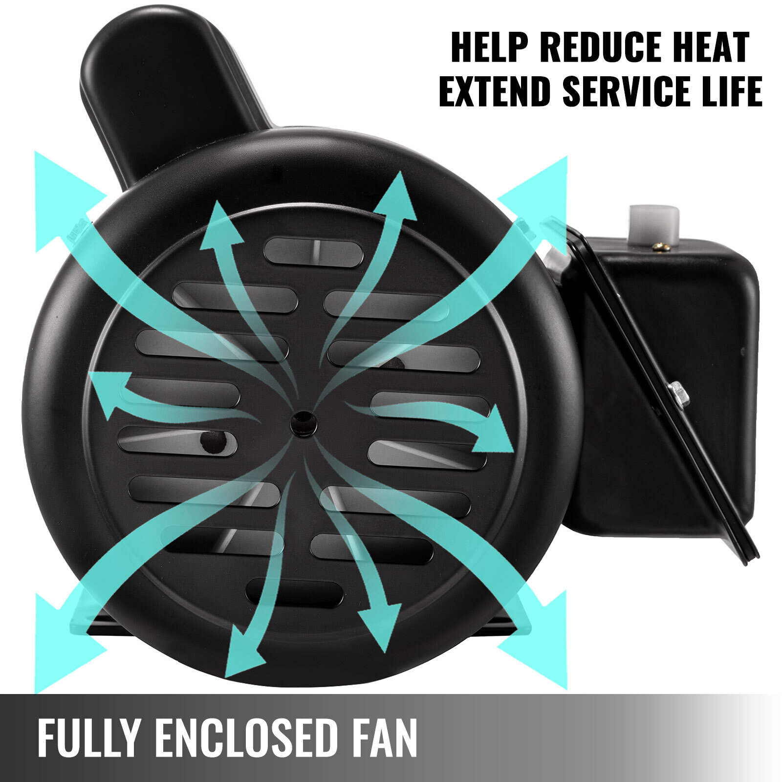 VEVOR 140156C Single Phase 56C Frame TEFC 115/230V 1745RPM 1HP Electric ...