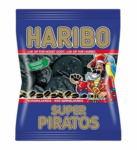 HARIBO SUPER PIRATOS 340g - Licorice - Strong - Danish - 5701090067625 ...