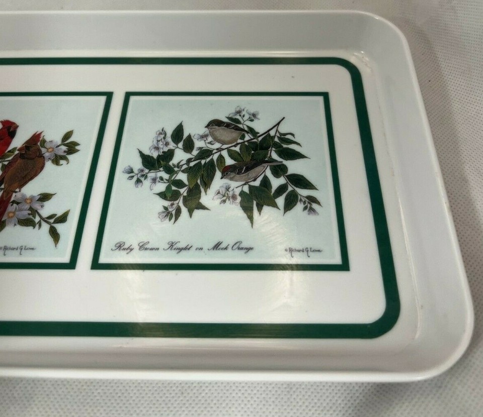 Pimpernel Richard G Lowe Melamine Sandwich Tray, Birds/Multicolor 13 5/ ...