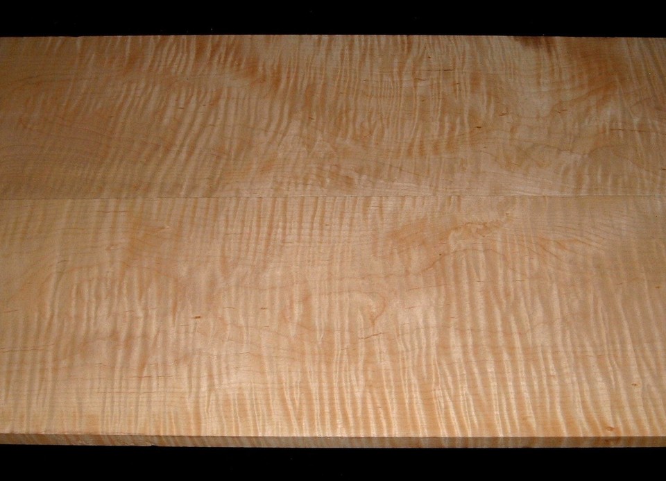 2 BDS 3/4"x9-3/4"x41" M2503-243 Curly Tiger Maple Lumber Wood LUTHIER ...