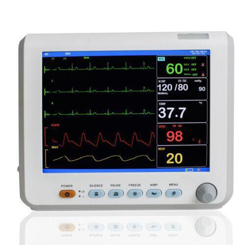 6 parameter 8 Inch ICU CCU Vital Sign Patient Monitor ECG NIBP RESP ...