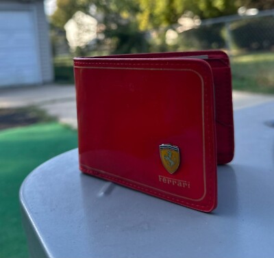Ferrari Red Men Wallet Leather Card Holder Mens Purse Bifold (Limited ...