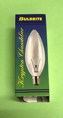 Bulbrite 15W Chandelier Night Light Bulb Clear Candle Base Dimmable ...