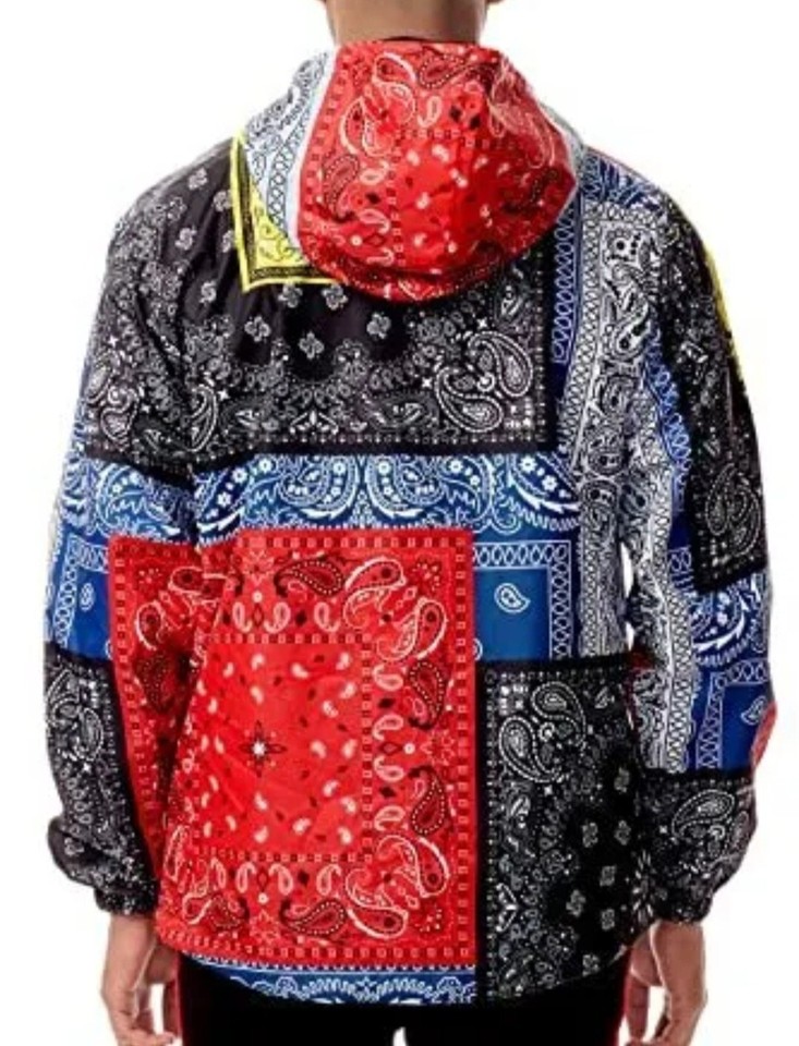 US Men's Lightweight Bandana Hooded Windbreaker Jackets Bleecker ...