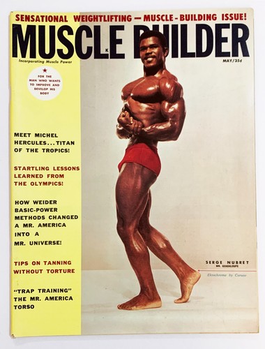 SERGE NUBRET May 1961 MUSCLE BUILDER 1st COVER EVER! Bodybuilding VTG ...