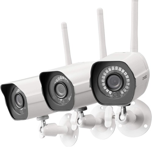 Security Camera Outdoor (3 Pack), 1080p Indoor/Outdoor Camera Wireless ...