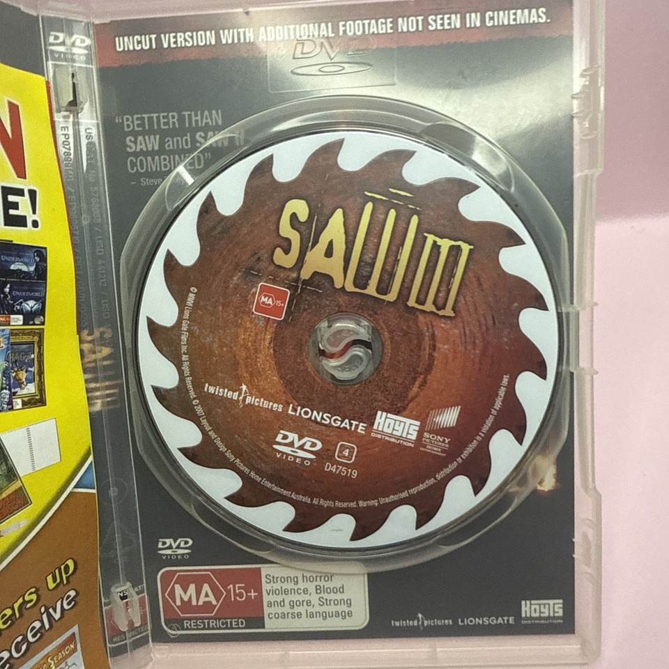 Saw 3 - Horror DVD R4 Movie | eBay