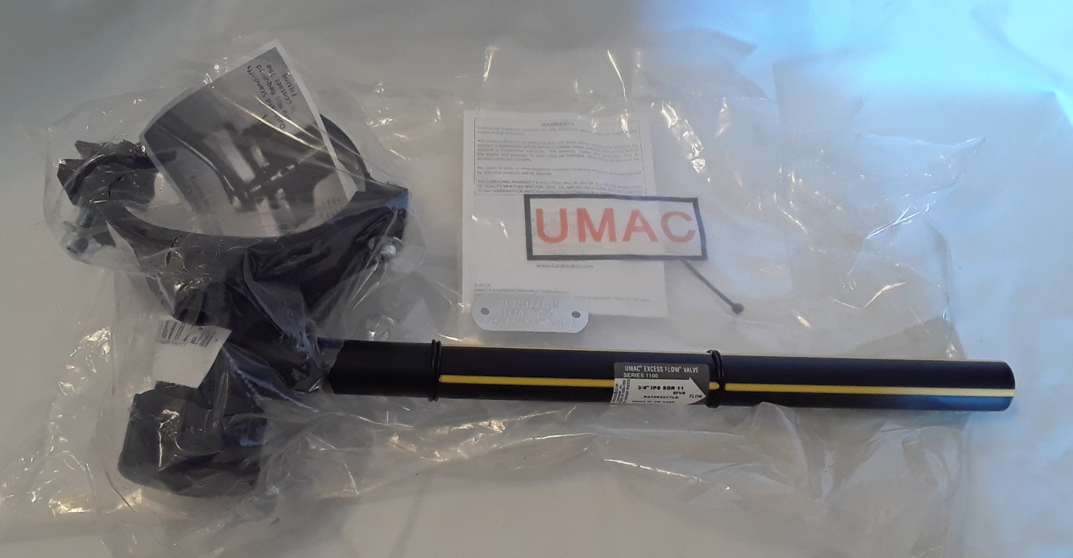 UMAC excess flow valve series 1100 3/4" ips gas service | eBay