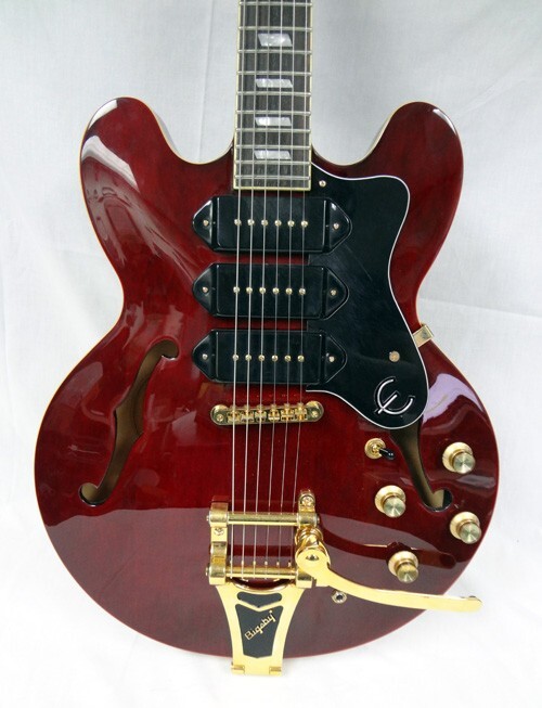 Beautiful Epiphone Riviera P93 WR Hollow Body Electric Guitar w/ Case ...