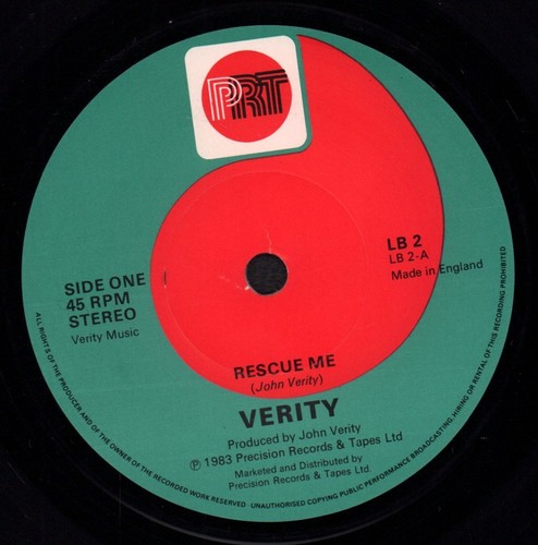 Verity (Rock/Metal Group) Rescue Me 7" vinyl UK Prt 1983 pic sleeve LB2 ...