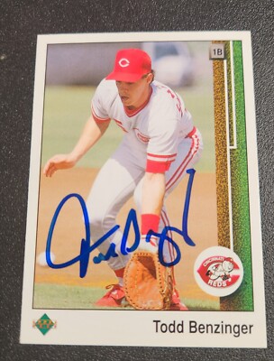 Todd Benzinger Autograph Signed 1989 Upper Deck Cincinnati Reds | eBay