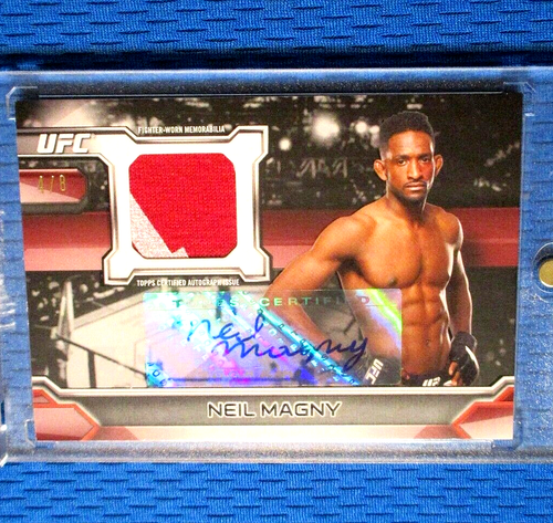 *NEIL MAGNY* ~DEBUT "RUBY" 1ST AUTO GEAR RELIC RC~ 2016 TOPPS UFC ...