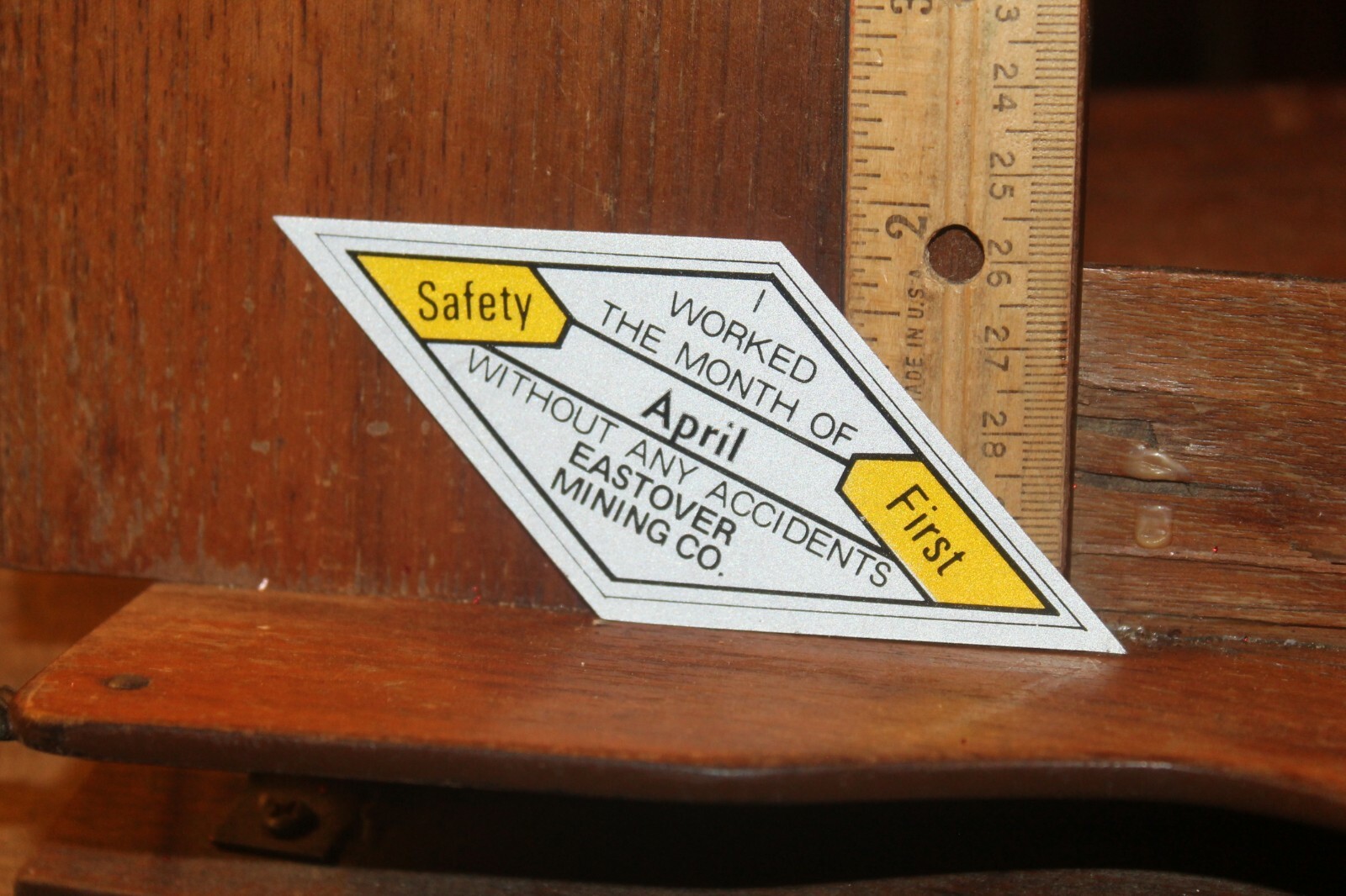 Vintage Coal Mining Decal Sticker Eastover Mining Safety April | eBay