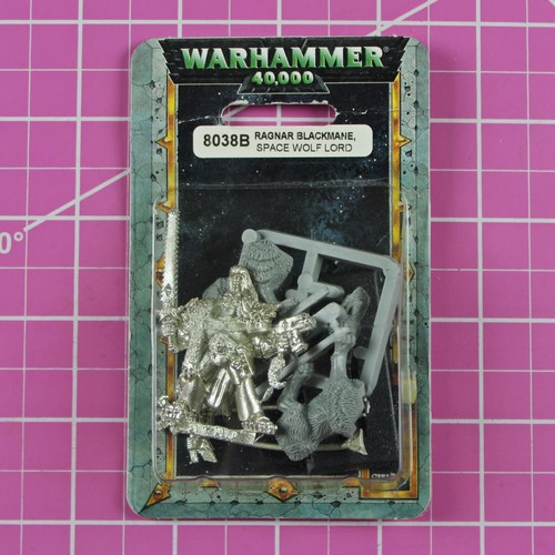 Warhammer 40K Ragnar Blackmane Space Wolf Lord NIB Metal - OOP - Space ...