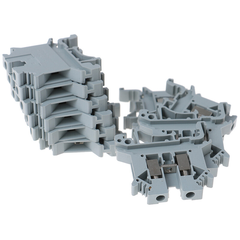 10pcs Rail Terminal Block Universal Panel Mount UK 2.5B 32A Screw ...