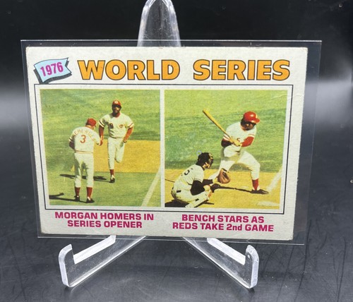 1977 Topps #411 1976 World Series - Joe Morgan/Johnny Bench Cincinnati ...