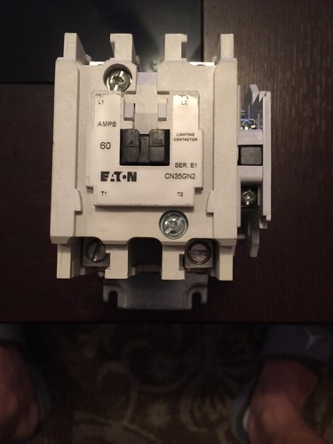 Cutler Hammer EATON CN35GN2 60A Coil 120V 2P Lighting Contactor W/aux ...