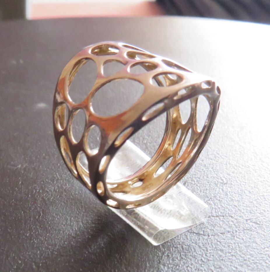 925 Sterling Silver Wide Holes Ring Size Q | eBay UK