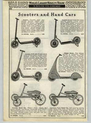 1935 PAPER AD Skippy Racer Toy Play Sidewalk Scooter American Flyer ...