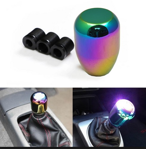 JDM Aluminum Neo Chrome Short Drift Shape Bar Shifter Shift Knob Manual ...