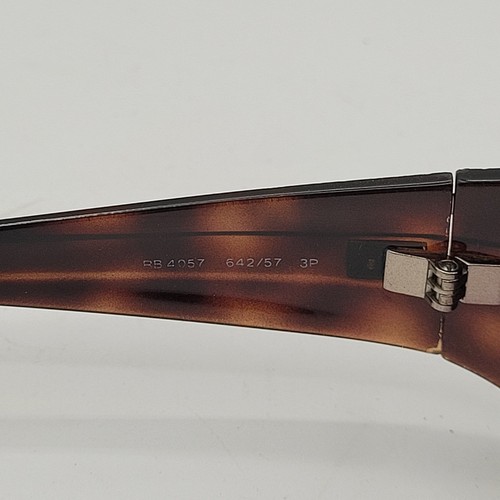 Rare Ray Ban RB 4057 642/57 3P Brown Tortoise Polarized Sunglasses ...