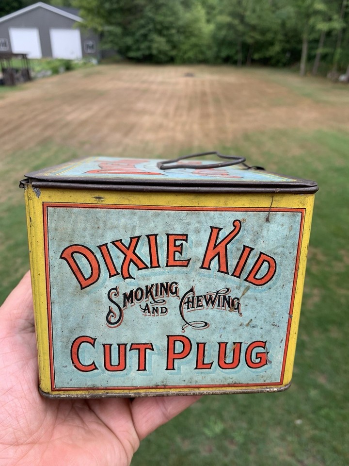 ***RARE*** Dixie Kid Cut Plug Tobacco Tin Lunchbox Nall Williams Louisville Ky | eBay