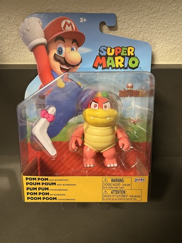 Super Mario Pom Pom with Boomerang 4" Action Figure Jakks Pacific Poum ...