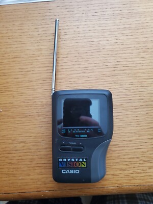 Casio Crystal Vision TV-1800B Portable Analog LCD TV UHF / VHF | eBay