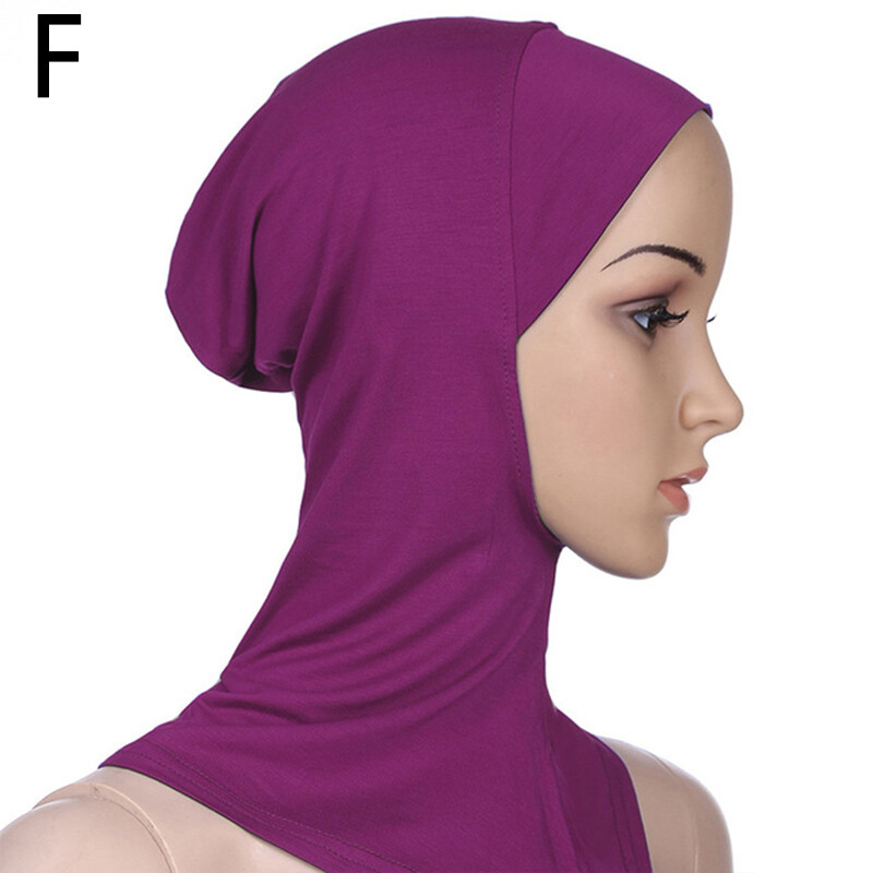 Women's Under Scarf Cap Bone Bonnet Ninja Hijab Islamic Neck Cover ...