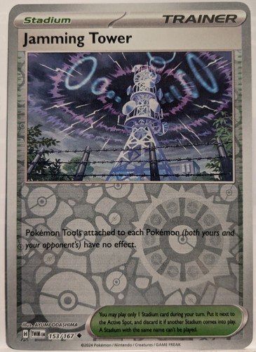 JAMMING TOWER 153/167 - REVERSE HOLO POKEMON - TWILIGHT MASQUERADE | eBay