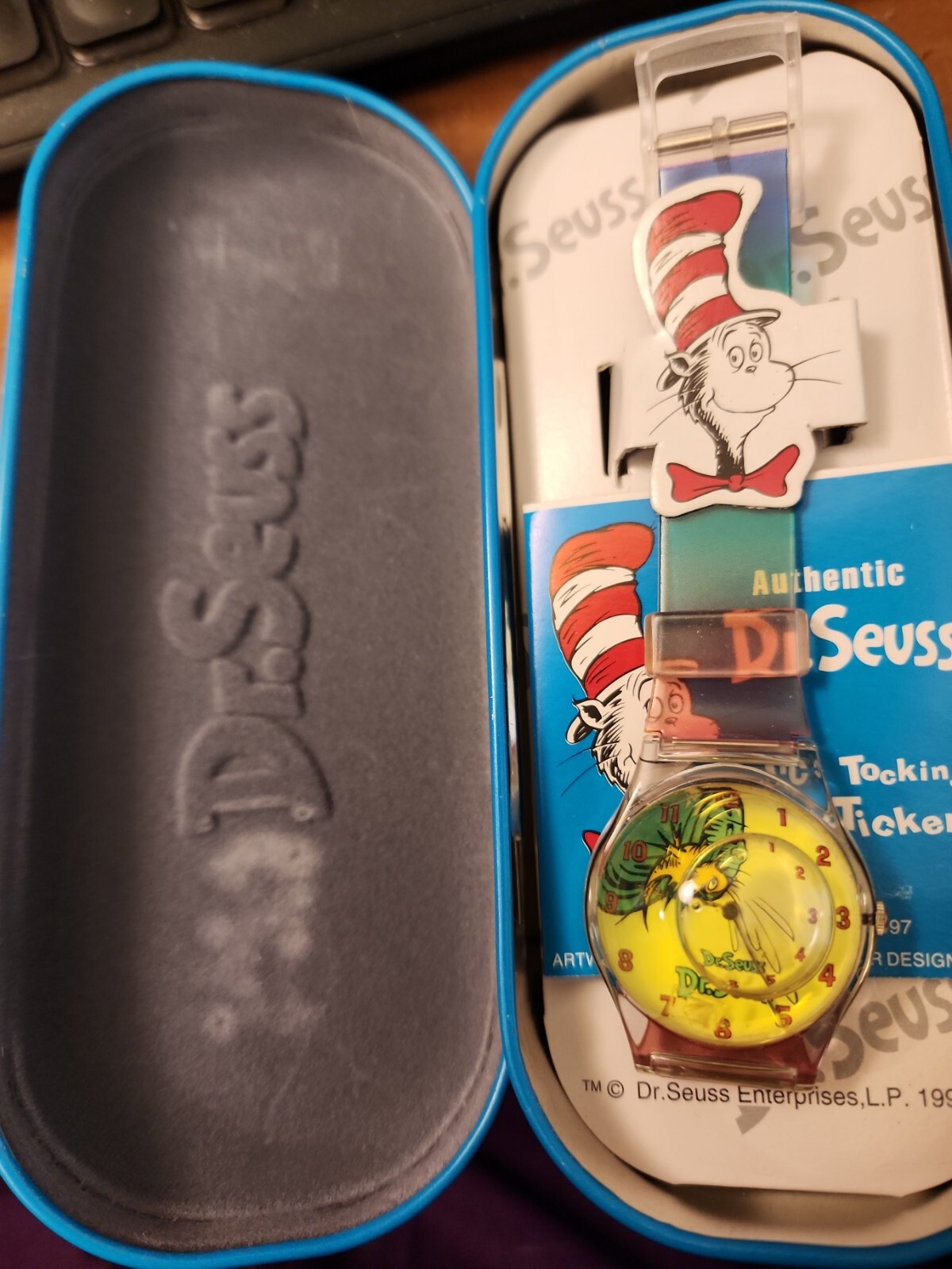 Vintage 1997 Authentic Dr Seuss "Tick Tocking Time Tickers" Watch Cat ...