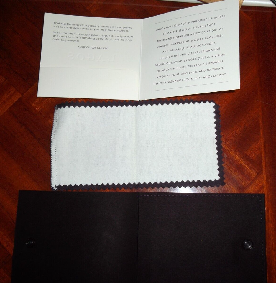 Lagos Universal Kit Fine Jewelry 1 Pouch 1 Polishing Cloth 1 Bag 1 ...