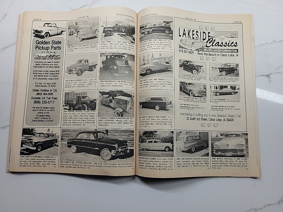 January 1988 Deals On Wheels Buy Sell Trade Magazine Price Time Capsule ...