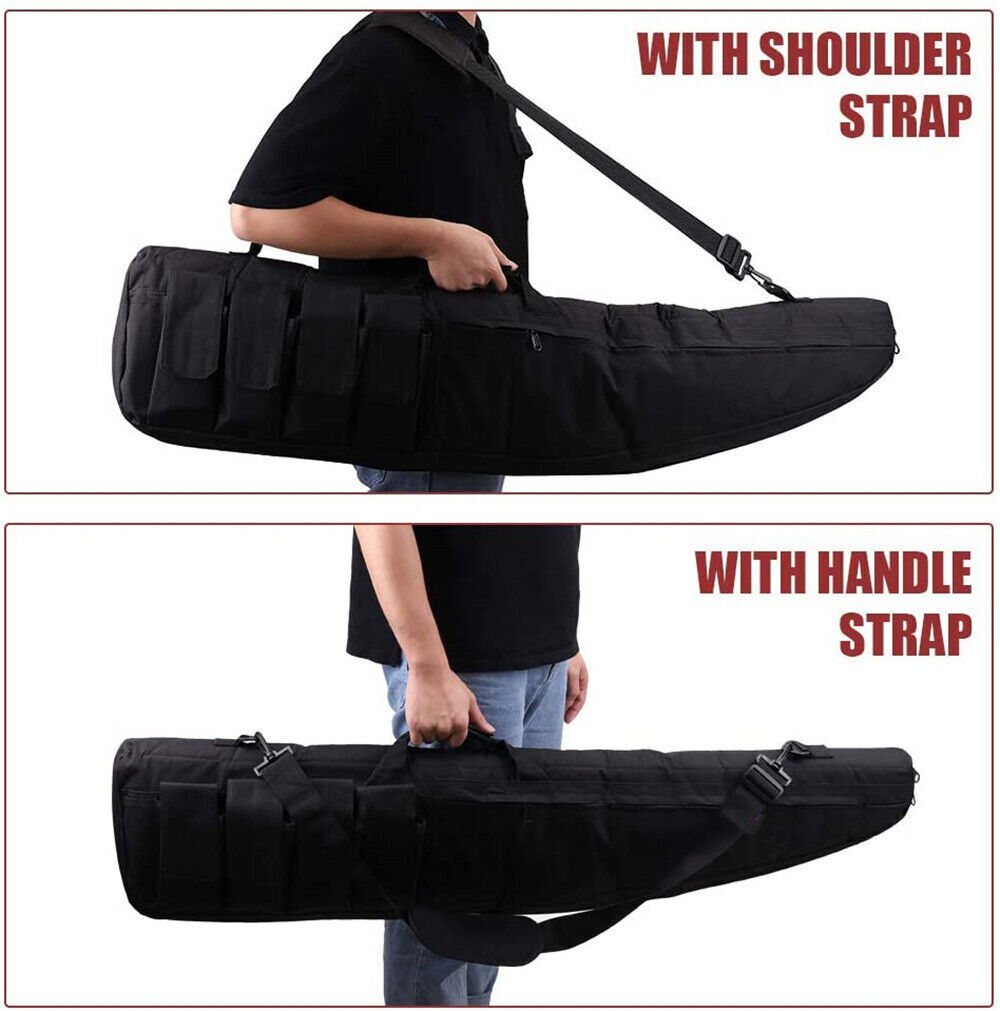 36/38in Tactical Single Rifle Gun Carbine Bag Range 600D Padded Pistol ...