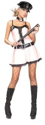 POLICE OFFICER pink cop dress sexy adult womens halloween role play ...