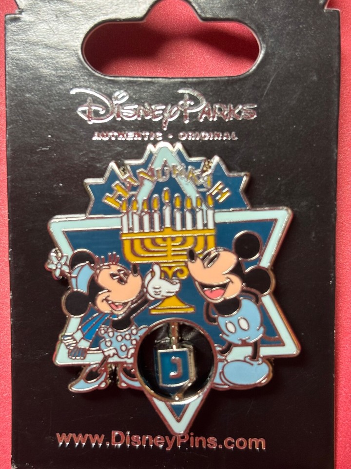 Retired Mickey and Minnie Hanukkah Dreidel Disney World Pin | eBay
