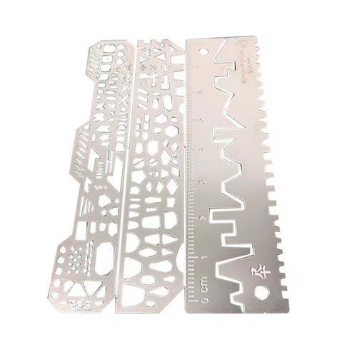 1/100 1/144 Model Steel Scribe Line Drilling Templates Ruler Details ...