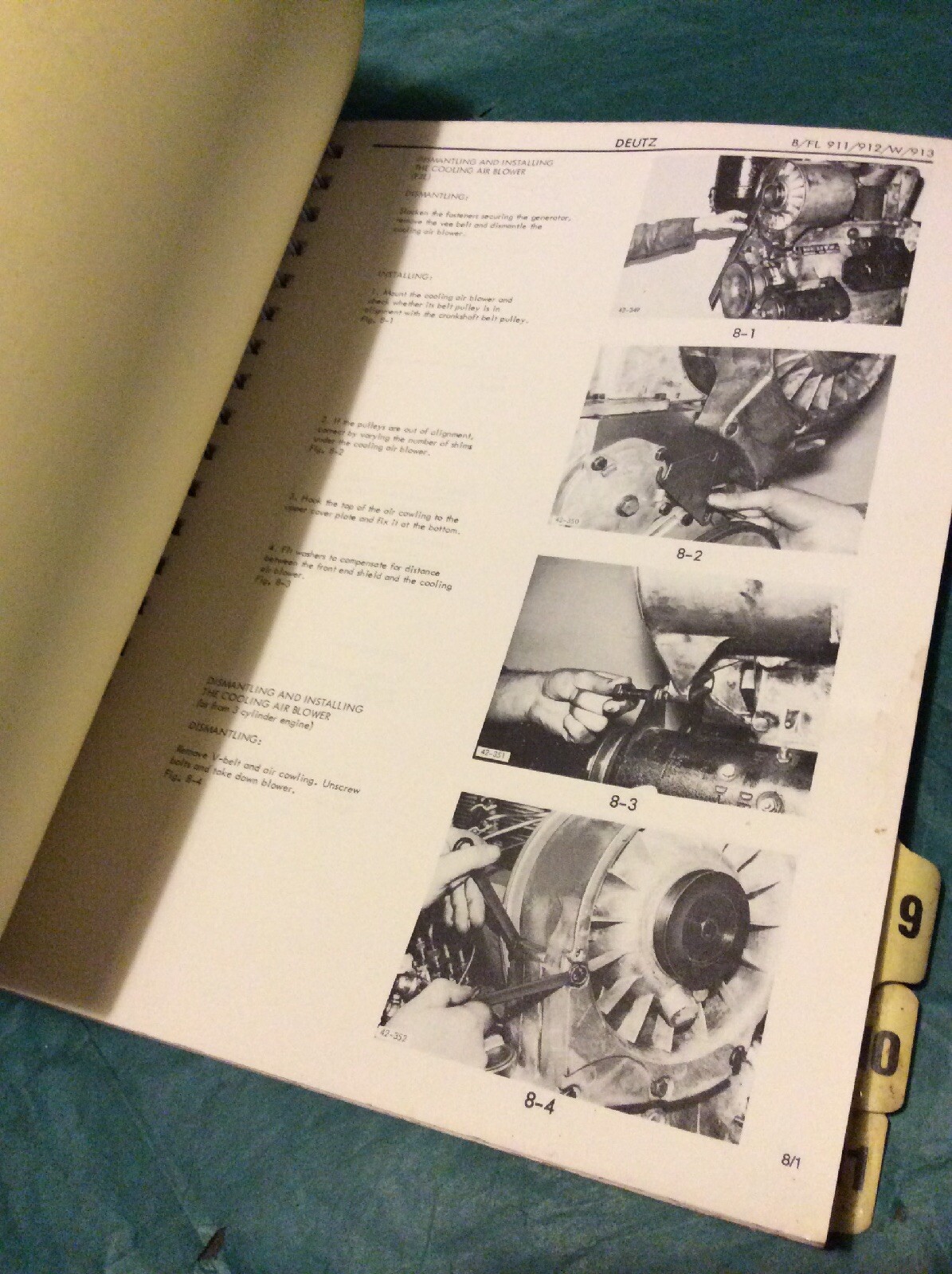 Deutz B/FL911/912/W/913/C Diesel Engine Workshop Manual Service Book ...