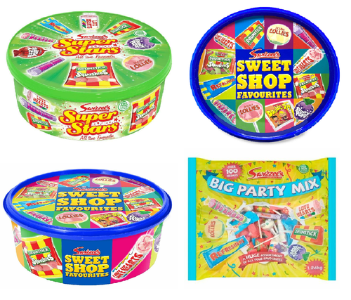 Swizzels Sweets Party Mix Chewy Candy Lollipops Tub Sweets Christmas ...