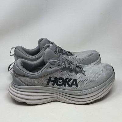 Hoka One One Bondi 8 Shoes Mens 10 4E Extra Wide Gray Comfort Running ...