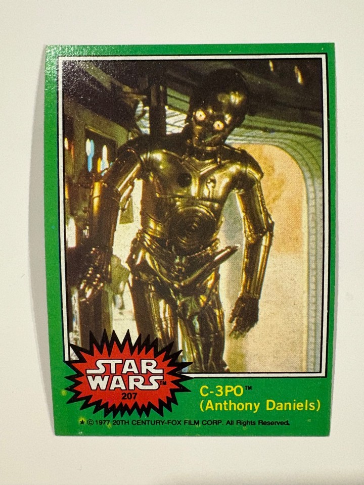 1977 Topps Star Wars #207 - C-3PO “Golden Rod” Error Trading Card | eBay