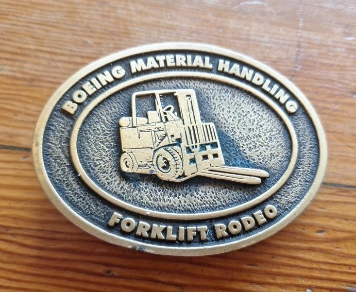 Boeing Material Handling Forklift Rodeo Brass Belt Bu… - Gem