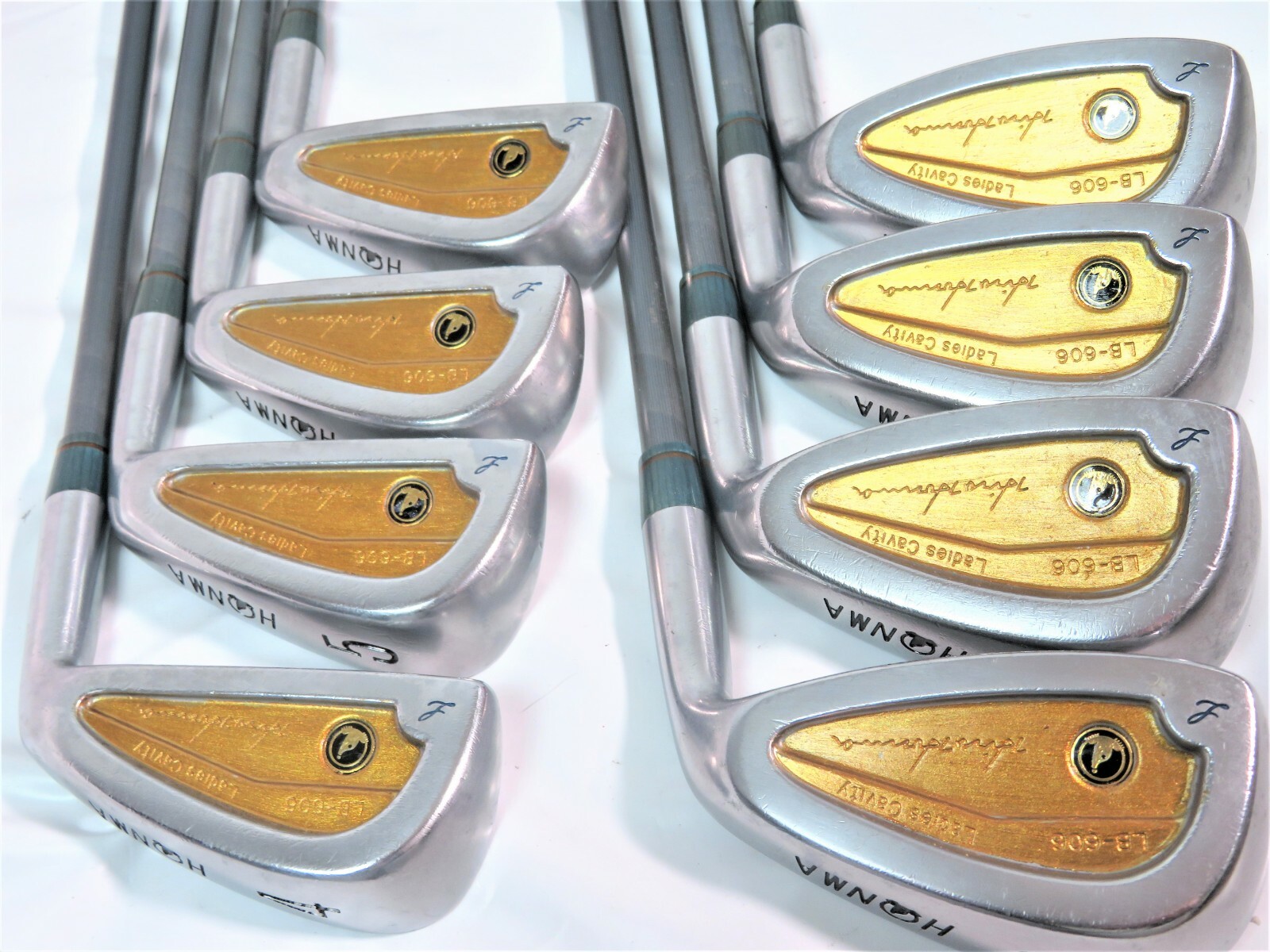 LADIES 3STAR Gold Back HONMA LB-606 L-FLEX 8PC IRONS SET Golf beres NWO ...