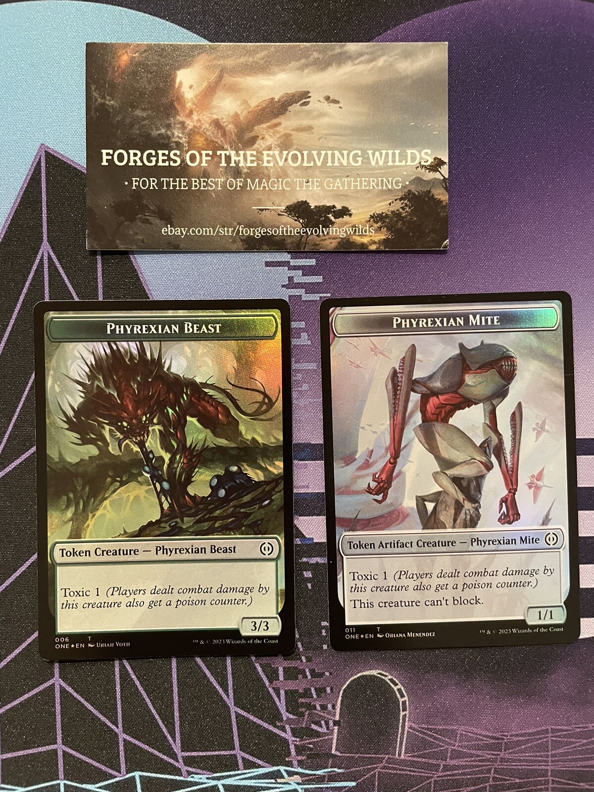 Phyrexian Beast Phyrexian Mite Foil Token - ONE Phyrexia All Will Be ...