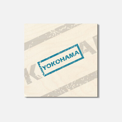 Yokohama Grunge Travel 4'' X 4'' Square Wooden Coaster | eBay