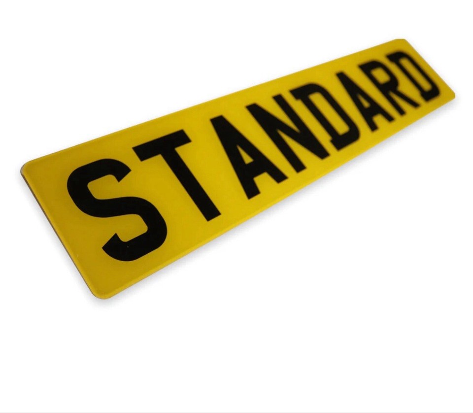 UK Number Plates Standard -2D- PREMIUM UK Quality Car Reg Plates PAIR ...